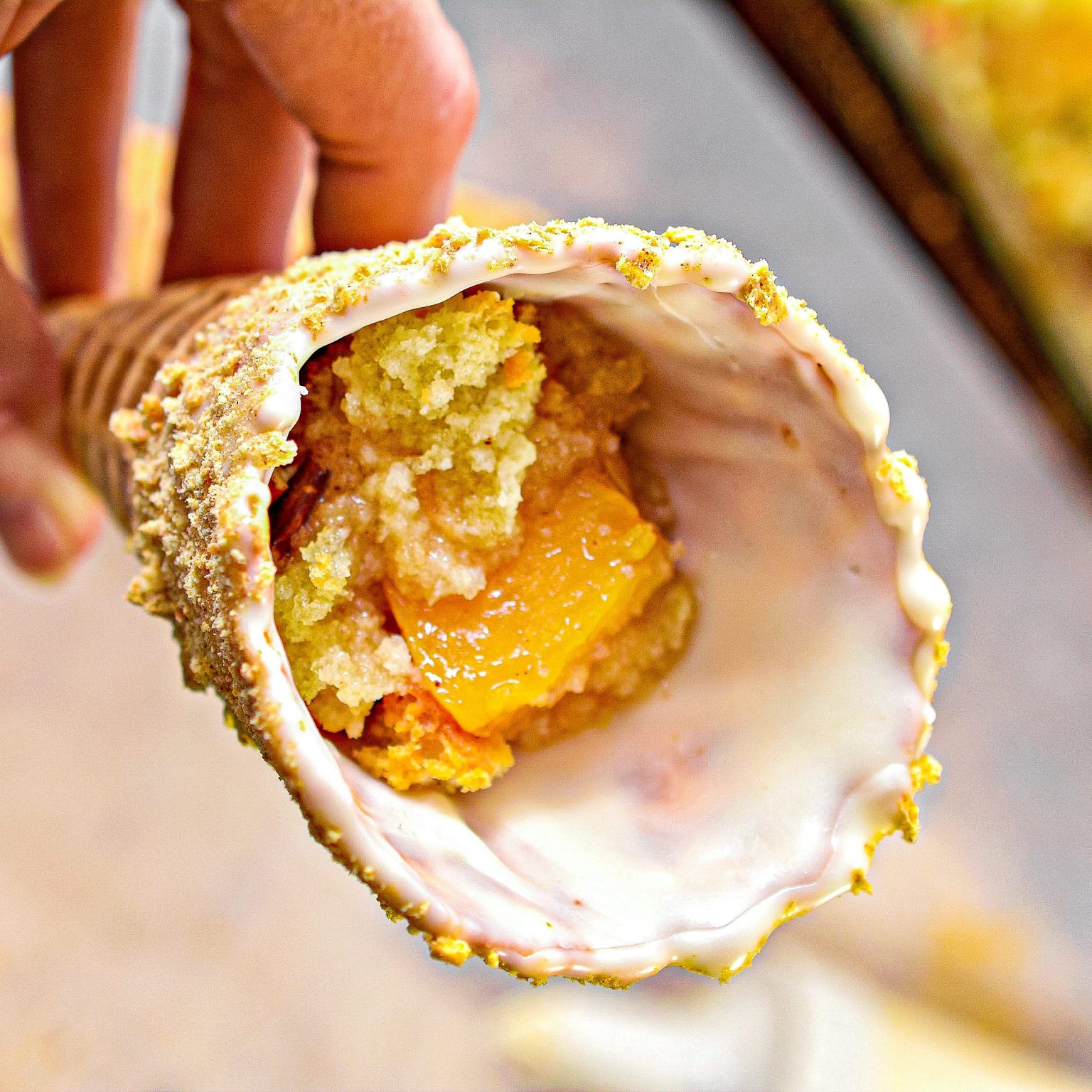 Peach Cobbler Stuffed Cones – Recipe Ketchup